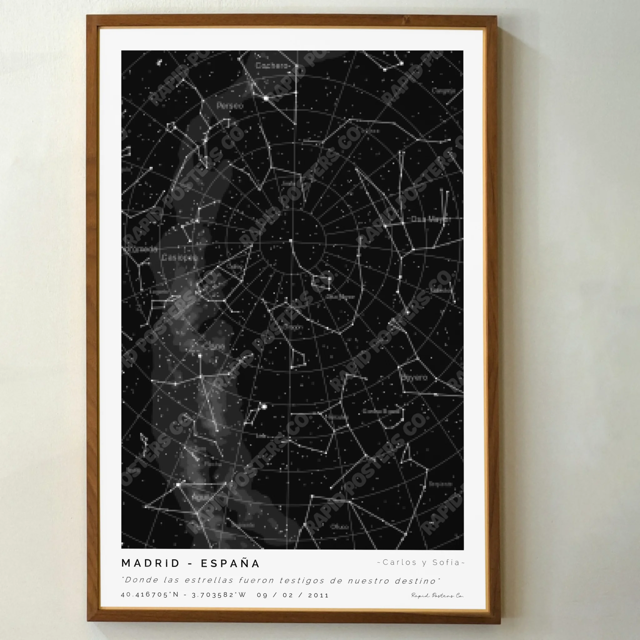 Editor Online Mapa Estelar Cuadrado ™ | Rapid Posters Co.